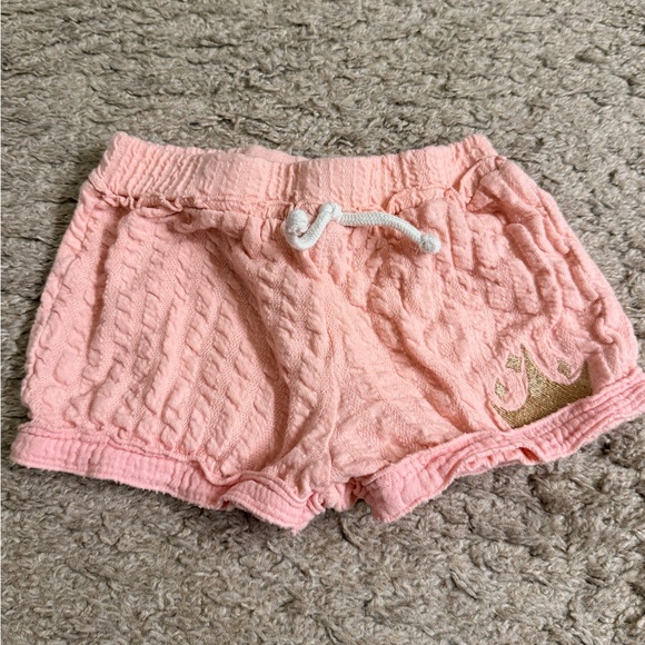 Disney | Bottoms | Disney Princess Pink Elastic Shorts With Gold Crown ...